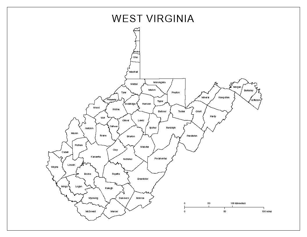 West Virginia Map Counties - World Of Light Map West Virginia Map Counties - World Of Light Map