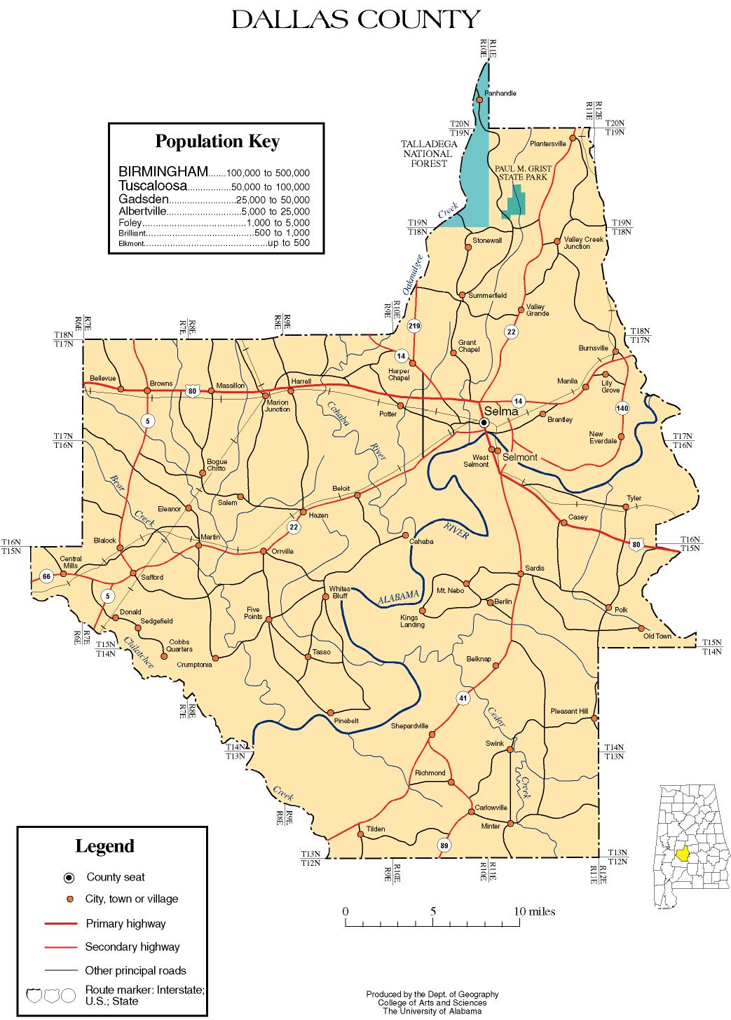 Dallas Counties Map