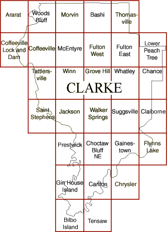 Historical Maps of Alabama - Topographic Quadrangles